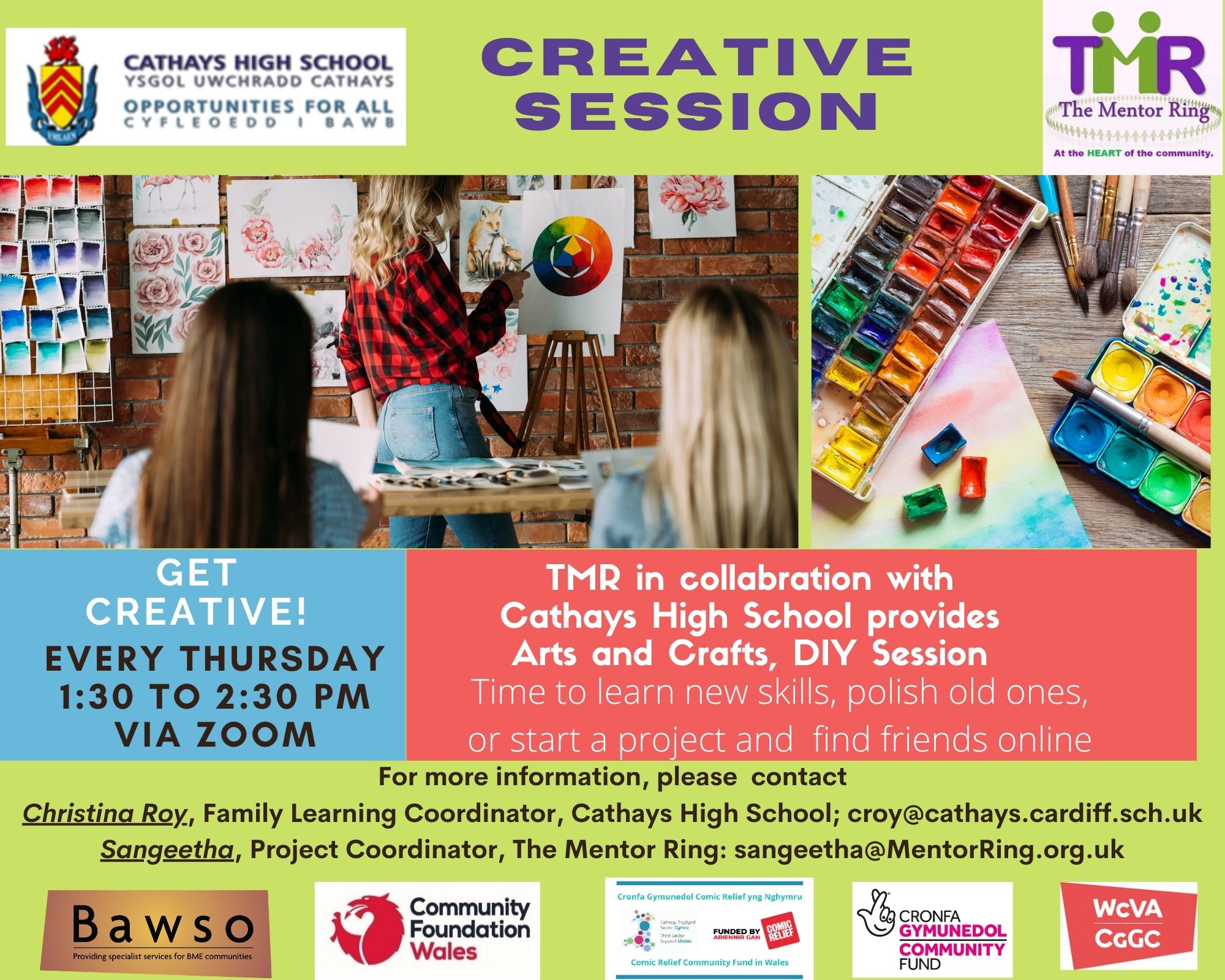 Creative sessions in Collaboration with Cathays High School – Every ...