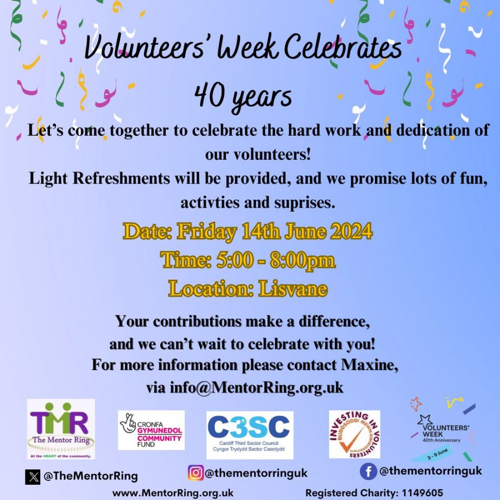Volunteer Week Celebrations 40 years, Friday 14th. - The Mentor Ring